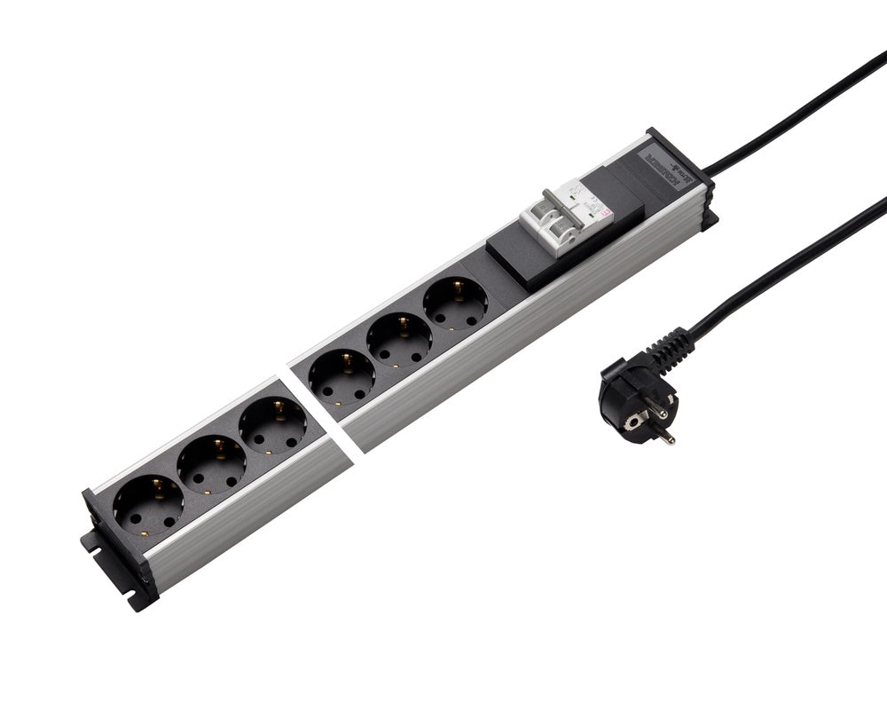 Martin Kaiser 6-Way Power Strip 45 Degree 16A Breaker 3M Cable (Europe ...