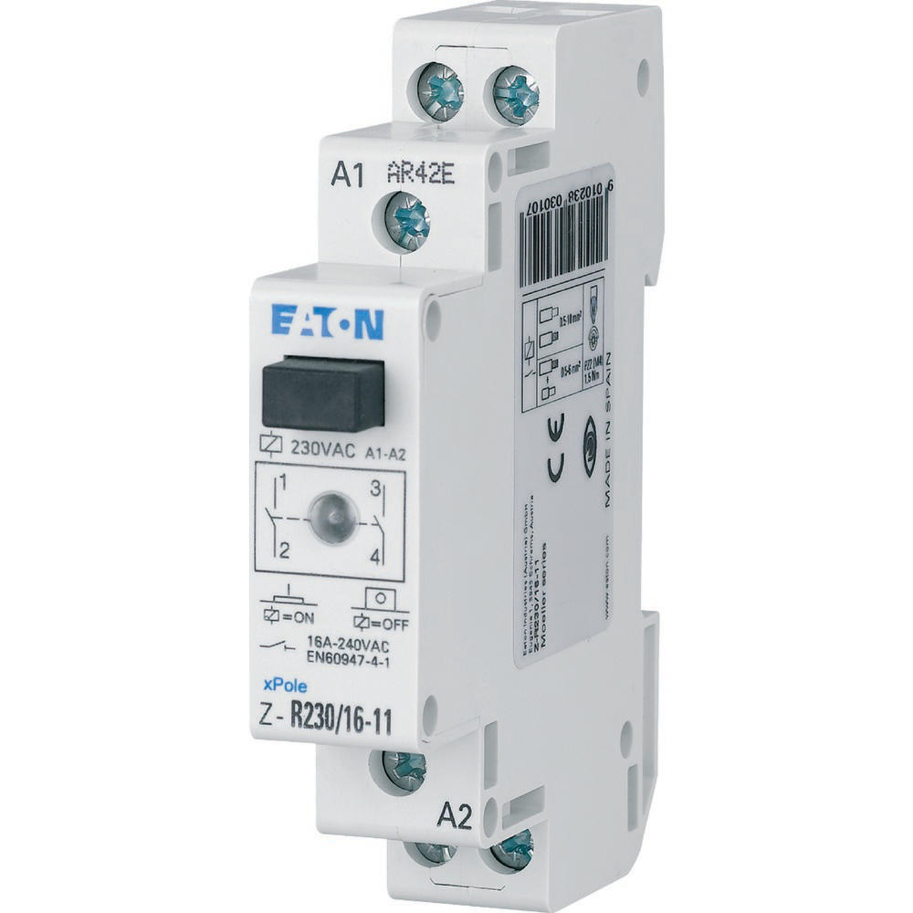 Eaton Installation Relay 230V AC 16A 2NO Z-R230/16-20 - ICS-R16A230B20 ...