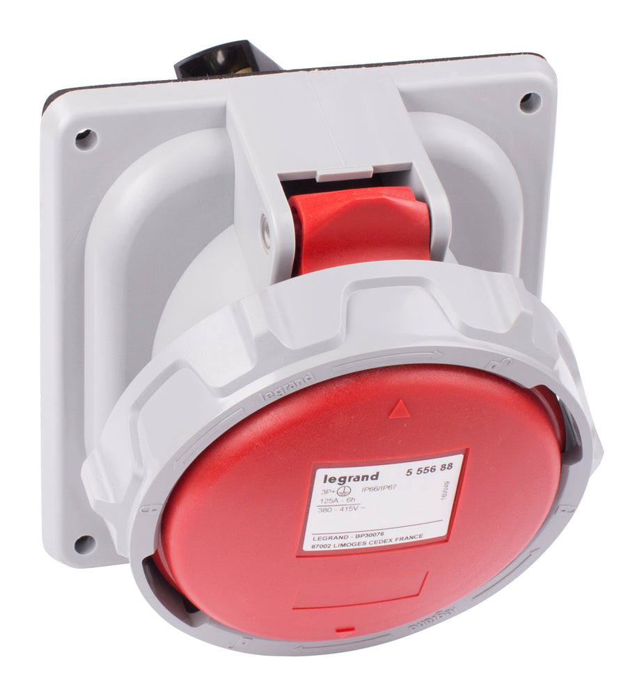 Legrand Inbuilt Socket 400V 125A 3P+A IP67 P17 CEE - 555688 | Tameson.com