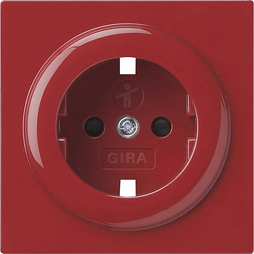 Gira Cover For Socket With Earthing And Shutter Red - 092143 | Tameson.com