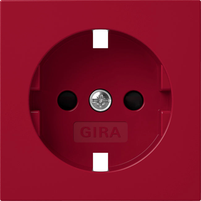 Gira Schuko Socket SH System 55 Red - 4984108 | Tameson.com
