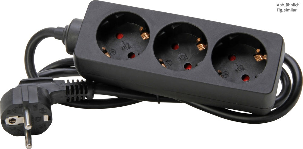 Kopp 3-Way Black Matte Socket With Ground Plug 1 - 128615005 [20 Piece ...