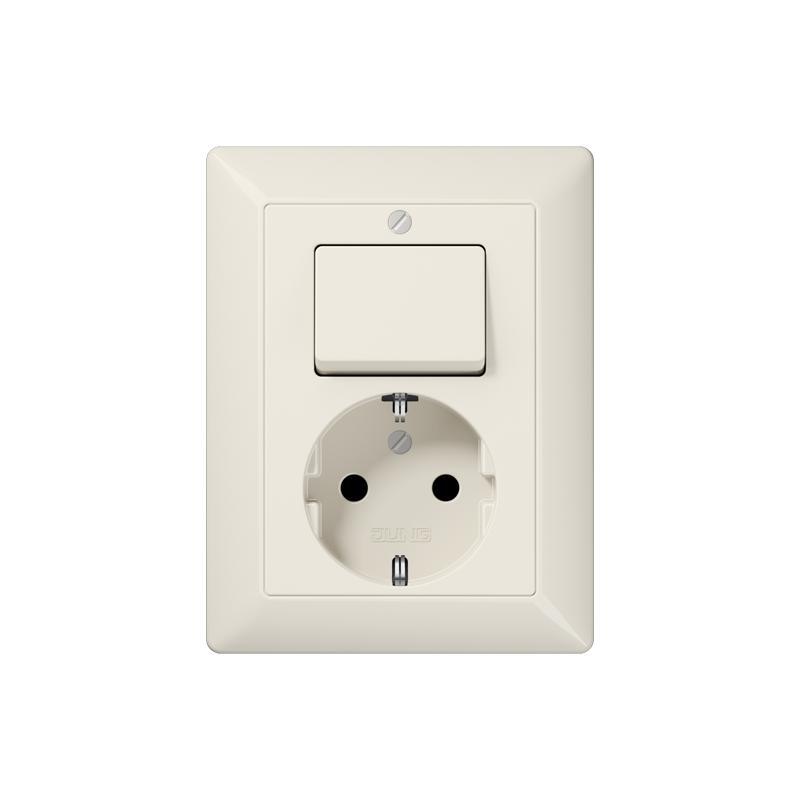 Jung AS500 Combination Switch Socket With Changeover White - AS5576EU ...