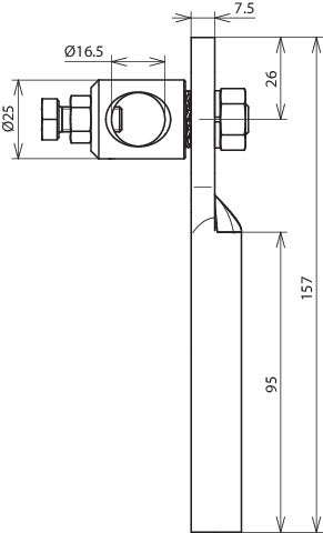 Dehn Adapter For Vertical Positioning Of Rods D 16mm St/Tzn - 106008 ...
