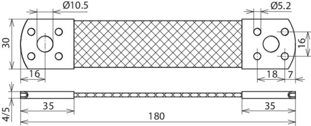 Dehn Bridging Braid Cu 50mm2 L 180mm - 377007 | Tameson.com