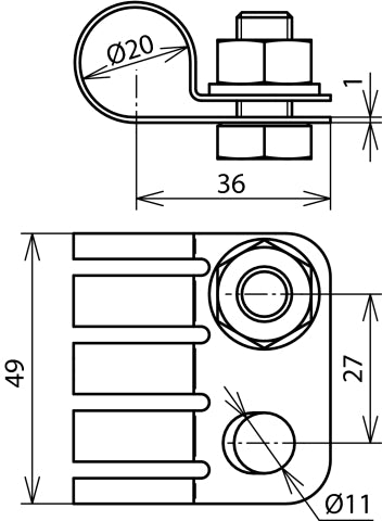 Dehn Pae 20 23 AB11 V2A Terminal Element StSt HVI Long Conductor ...