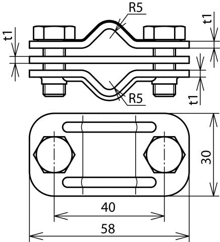 Dehn Uni Disconnecting Clamp With Intermediate Plate - 459129 | Tameson.com