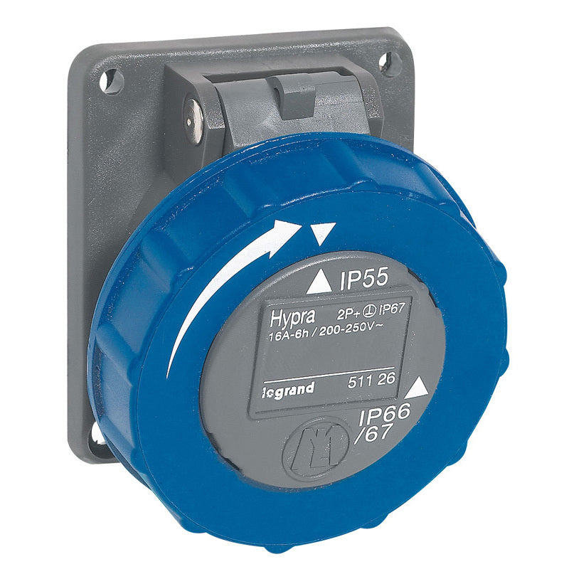 Legrand Inbuilt Hypra Socket 230V 16A 2P IP67 - 051126 | Tameson.com