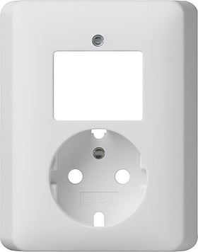 Gira Combination Switch Socket Cover System 55 Pure White Matte ...