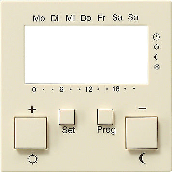 Gira Cover RTC 230V With Clock System 55 Cream White - 146901 | Tameson.com