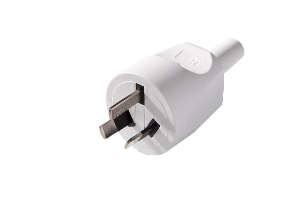 Martin Kaiser Type I White Australian Plug 10 Amp With Earthing Contac ...