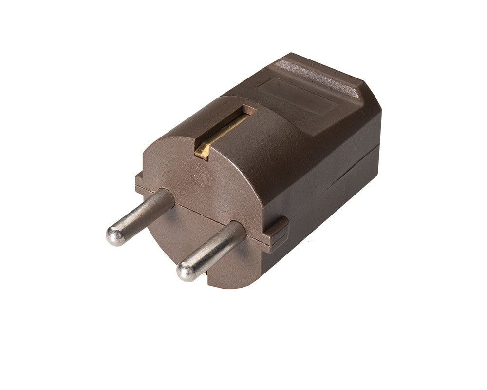 Martin Kaiser Brown MK Plug with Earthing Contact and Black Sleeve - 5 ...