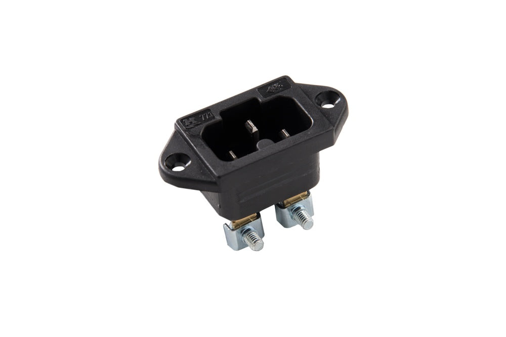Martin Kaiser Grounded Appliance Plug C16A Black Flange Mount Screw ...