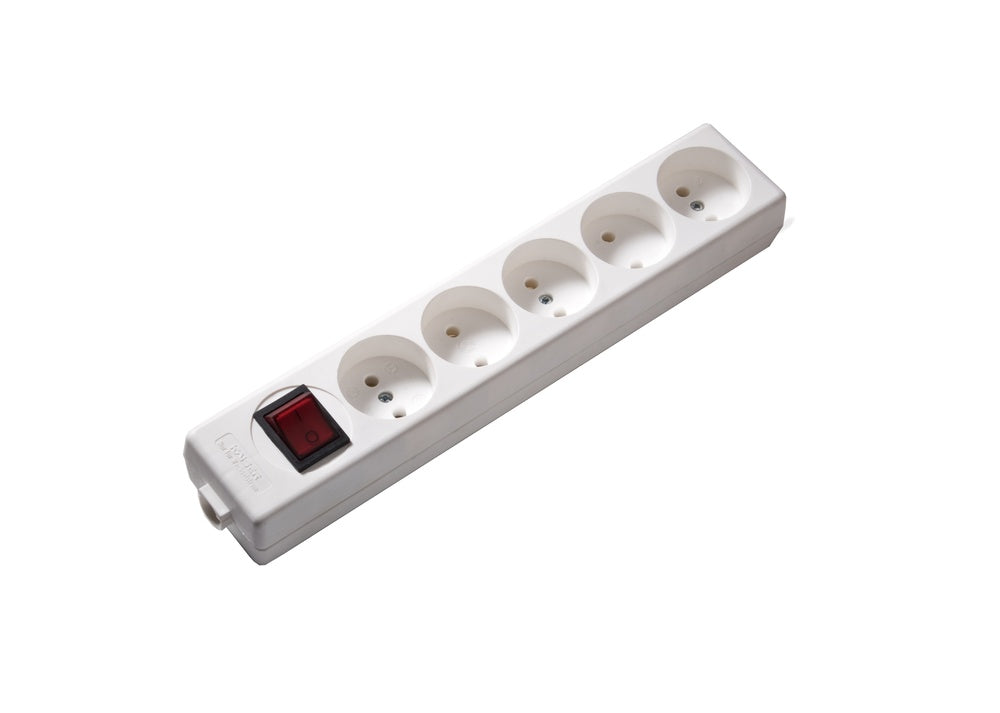 Martin Kaiser 5-Way Non-Earthed Socket With Switch Arctic White (Europ | Tameson.com