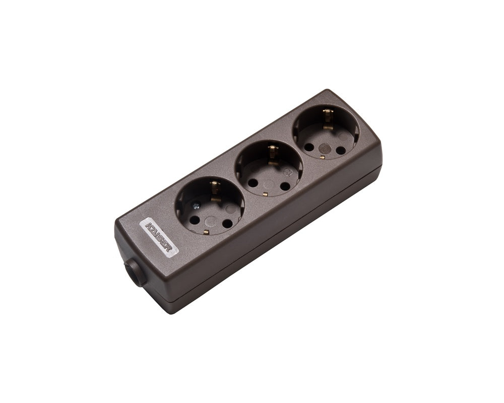 Martin Kaiser 3-Way Brown Socket 45 Degree With Earthing Contact ...