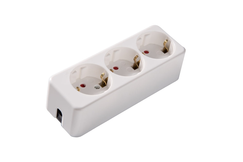 Martin Kaiser 3-Way Socket With Earthing Contact Arctic White (Europea ...