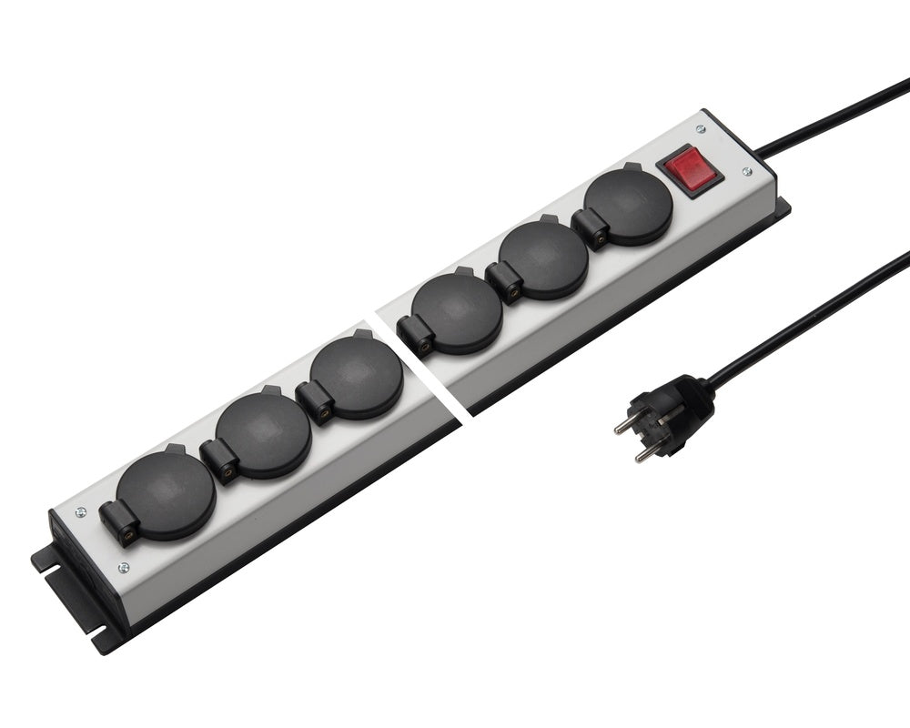 Martin Kaiser 4-Way Power Strip With 90 degrees Hinged Cover 1.5m Cabl ...
