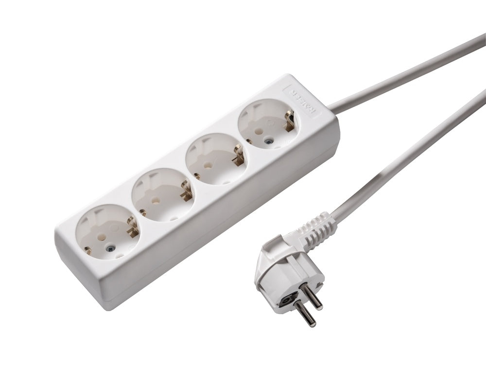 Martin Kaiser 4-Way Socket With Earthing Contact Cable 1.5m Arctic Whi ...