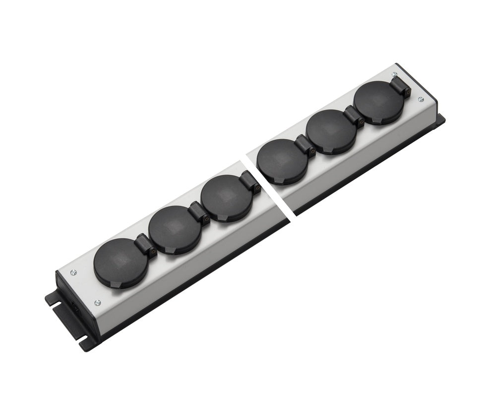 Martin Kaiser Power Outlet Strip 8-Way Hinged Cover IP20 (European Soc ...