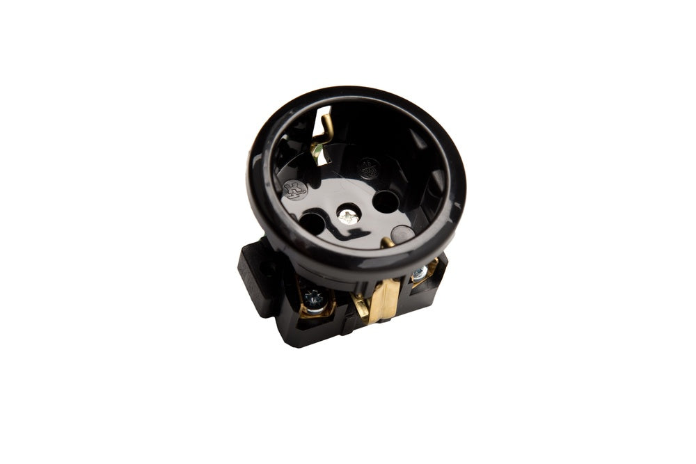 Martin Kaiser MK 1-Way Flush-Fitting Socket With Earthing Contact Blac ...