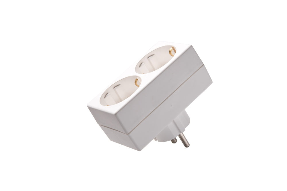 Martin Kaiser 2-Way MK Adapter Plug With Earthing Contact Vertical Arc ...