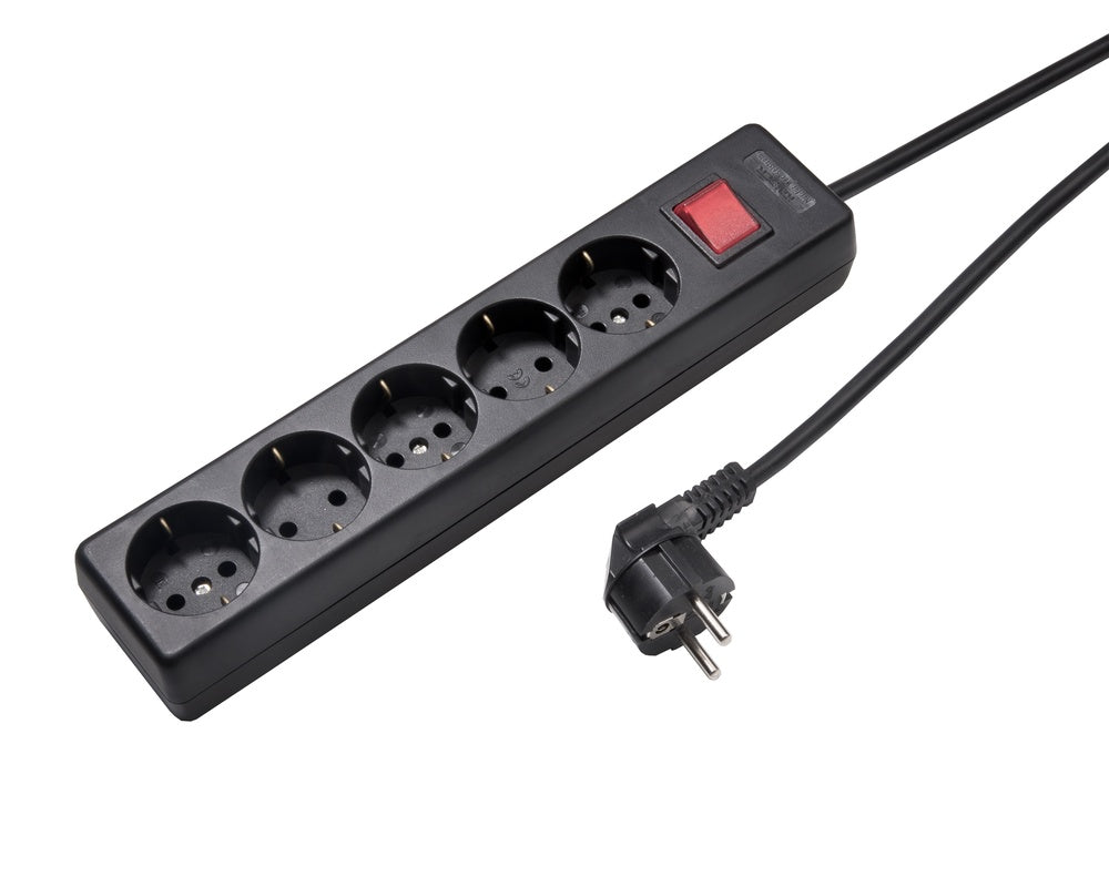 Martin Kaiser 5-Way Power Strip With Switch 90° Outlets (European ...