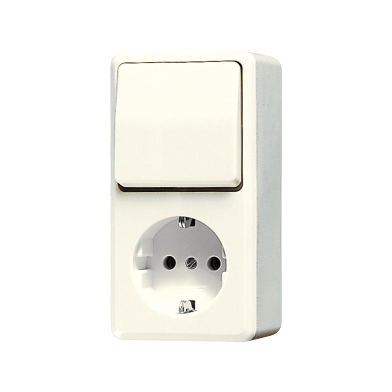 Jung AP600 Combined Switch Socket Outlet White - 676A | Tameson.com