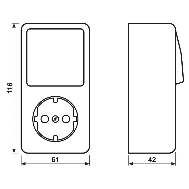 Jung AP600 Combined Switch Socket Outlet White - 676A | Tameson.com