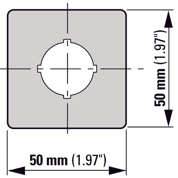 Eaton M22 Emergency Stop Label Yellow Square 50x50mm - 121373 | Tameson.com