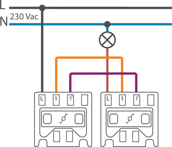 Splashproof Two Way Switch 16A 250V IP55 Black - 761-31616 | Tameson.com