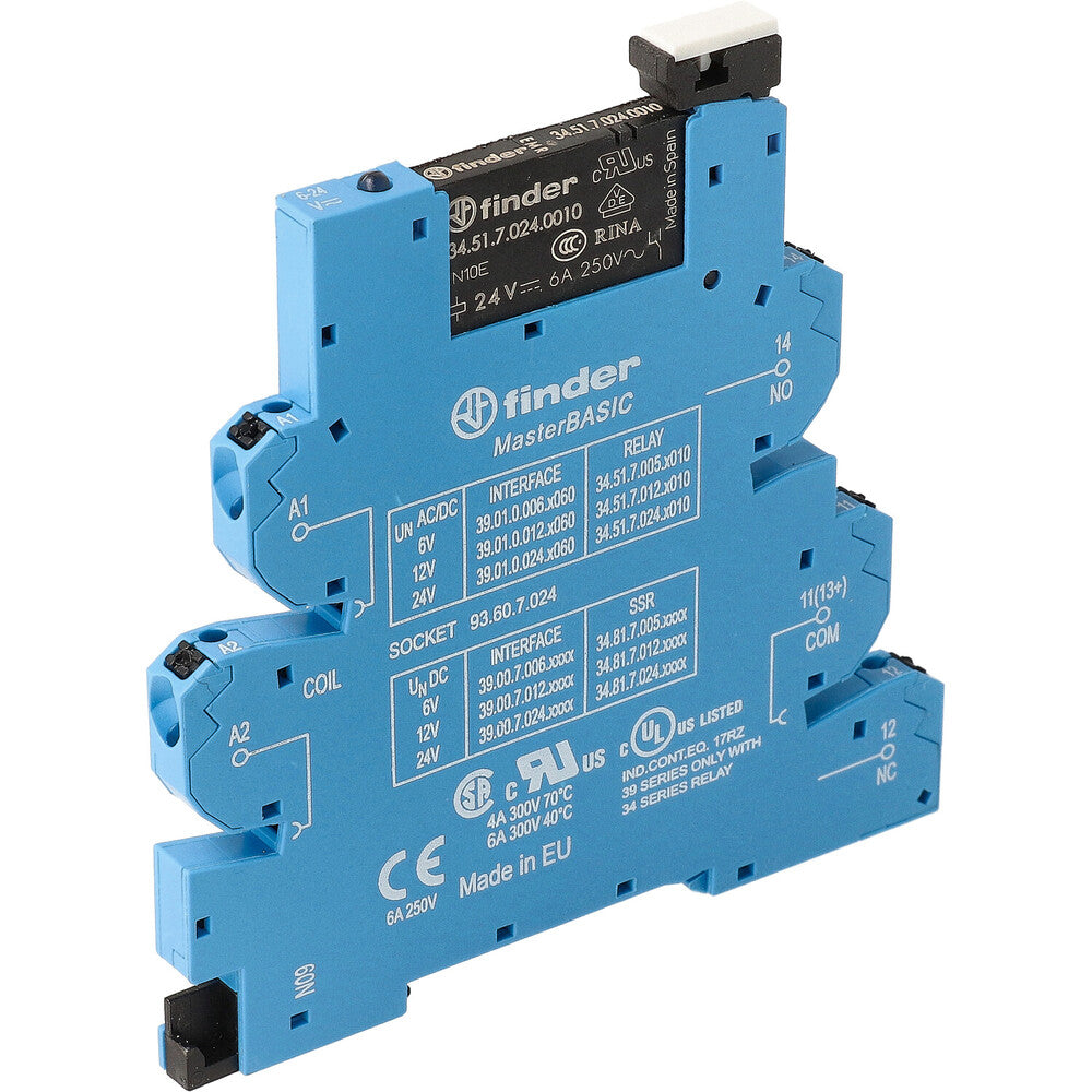 Finder MasterBASIC 6A Interface Relay 24V AC/DC - 39.01.0.024.0060 ...