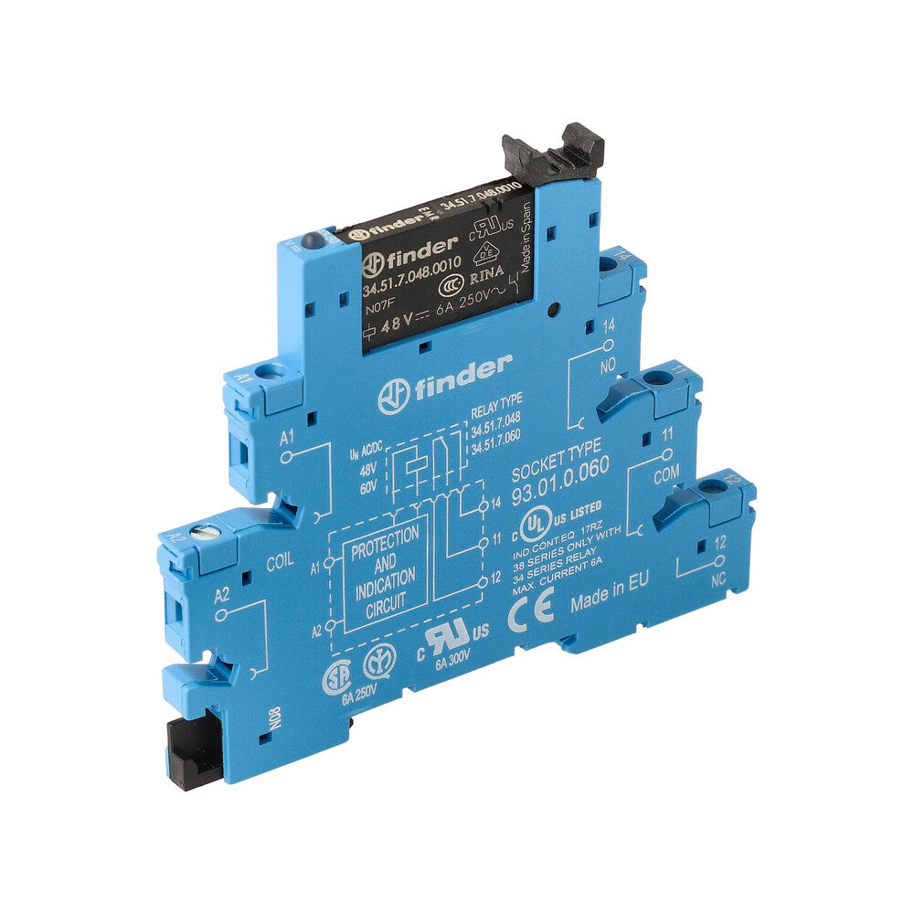 Finder 38.51 Interface Relay Module 6A 48V AC/DC - 38.51.0.048.0060 ...