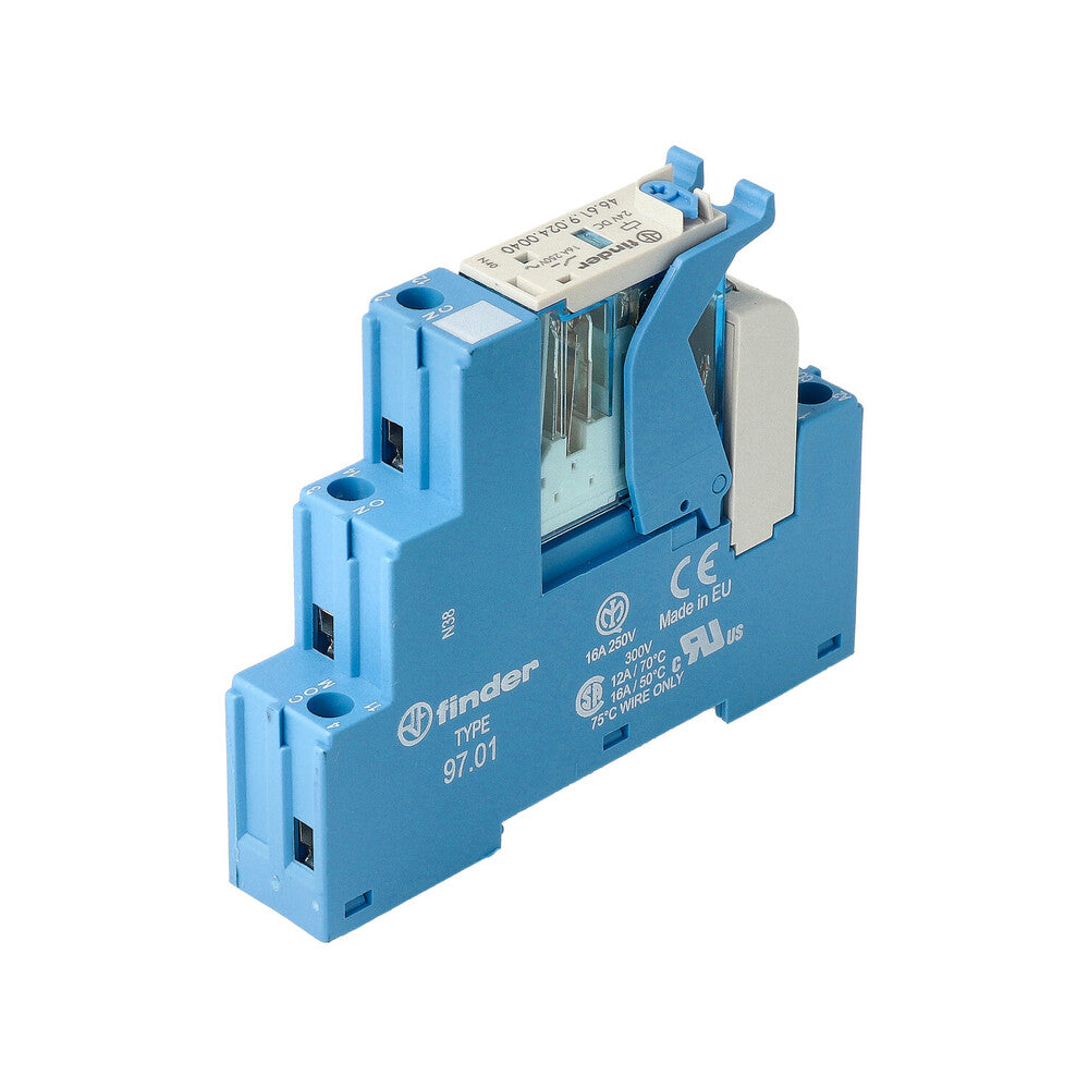 Finder 4C Interface Relay Module 16A 24VDC With LED - 4C.01.9.024.0050 ...