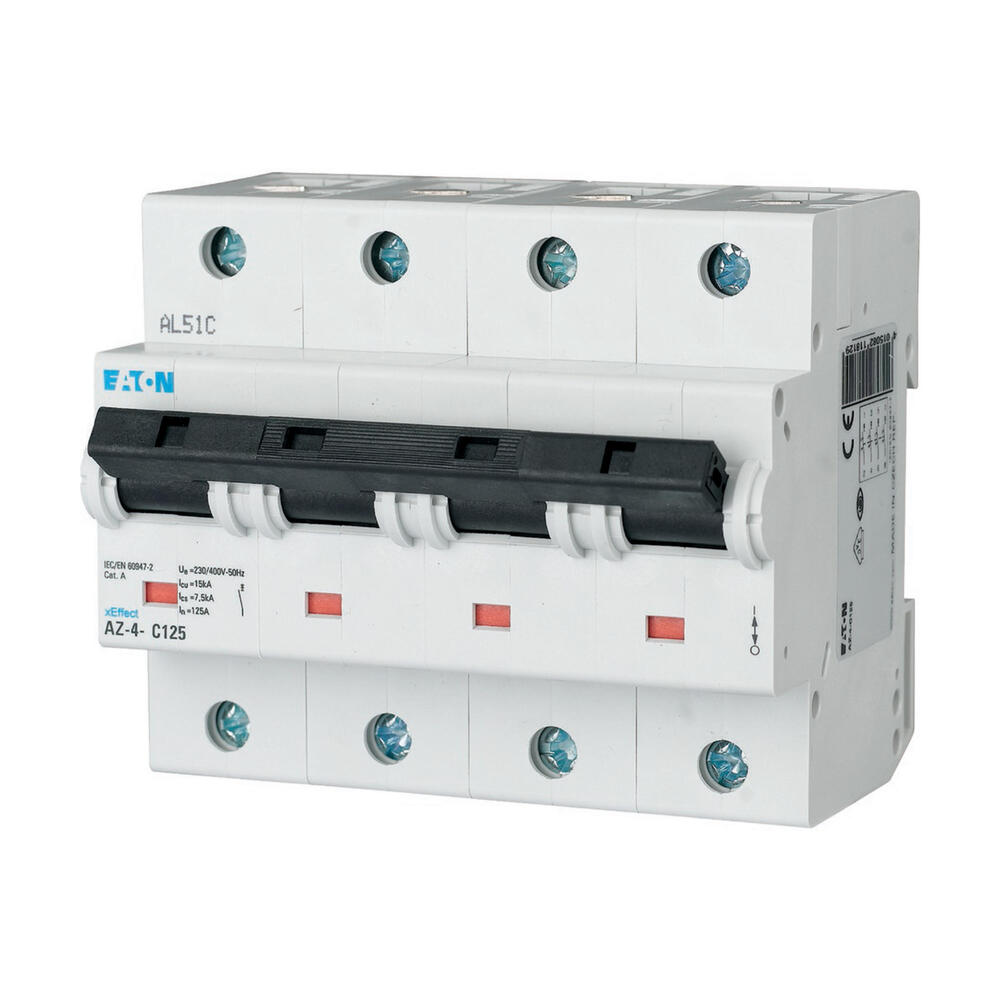 Eaton AZ-4-C125 4-Pole MCB Circuit Breaker 125A - 211812 | Tameson.com