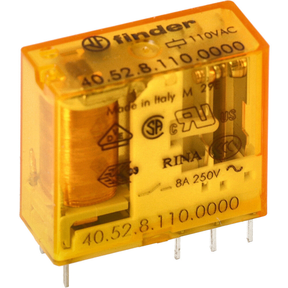 Finder 40.52 PCB Relay 8A 110VAC 2CO AgNi - 40.52.8.110.0000 | Tameson.com