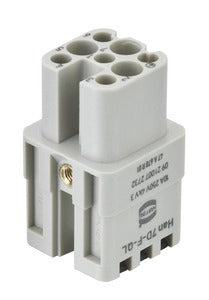 Han Quick Lock Female Insert 7 Contact 10A Silver Plated - 09210072732 ...