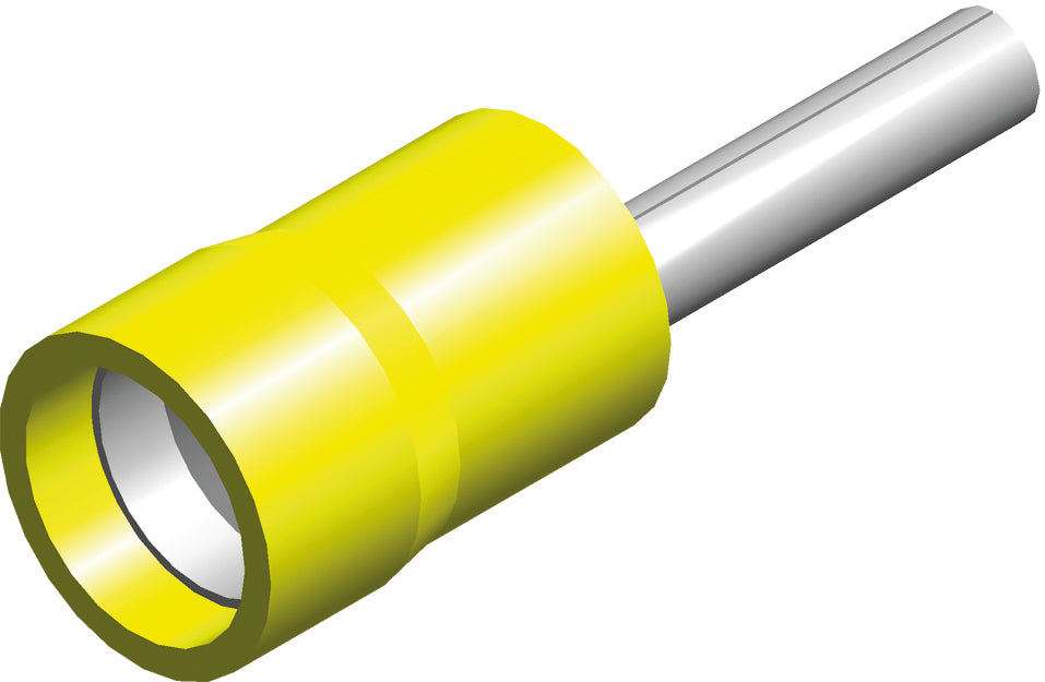 Yellow Bootlace Ferrule 4.0-6.0mm² - CE030301 [100 Pieces] | Tameson.com