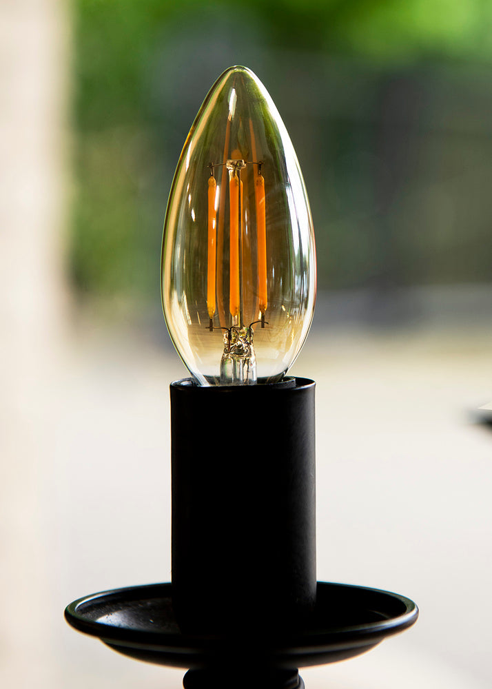 Bailey LED Filament Candle E14 4W 2200K Gold Dimmable - 143054 [2 Piec ...