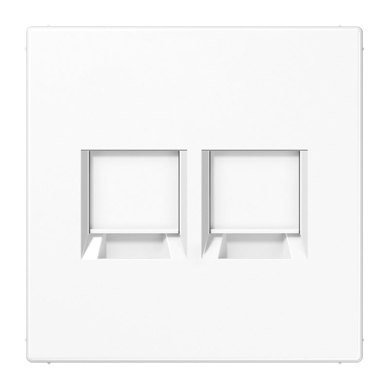 Jung LS990 Dual Modular Jack Cover Alpine White - LS1969-25WEWW ...
