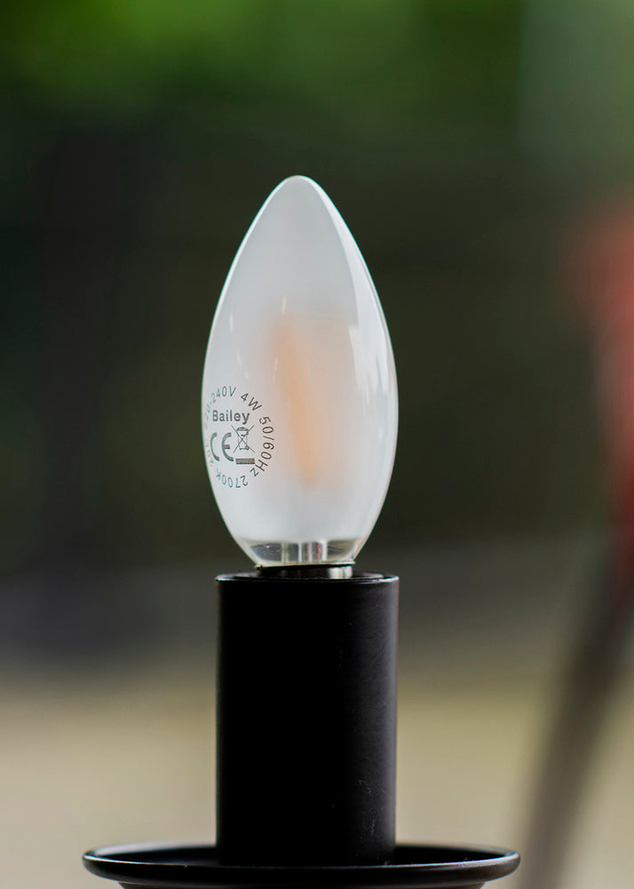 Bailey LED Filament Candle E14 4W 2700K Dimmable Frosted - 143622 [2 P ...