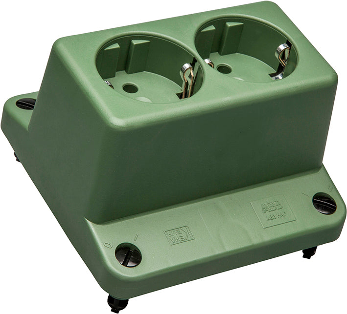 ABB 3640 Dual Schuko Socket Cover Green Recycled - 1SPA007130F9250 ...
