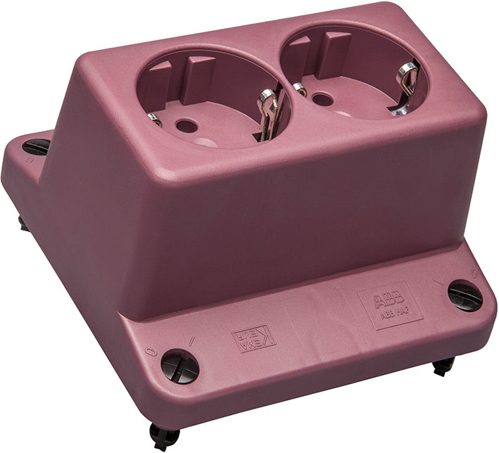 ABB 3640 Dual Schuko Socket Cover Red Recycled - 1SPA007130F9240 ...