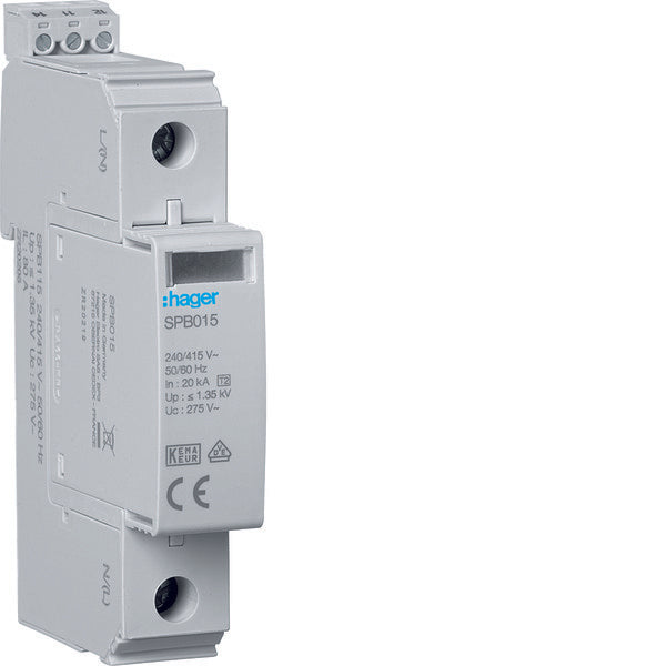 Hager SPB115 Type 2 Surge Protector 40kA TNC With Remote Signal ...