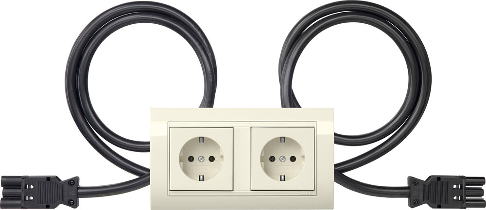 Gira Standard 55 Dual Socket Outlet With Frame Type 10 - 4931021 ...