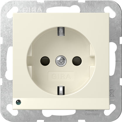 Gira System 55 LED Safety Socket 16A 250V Cream White - 417001 ...