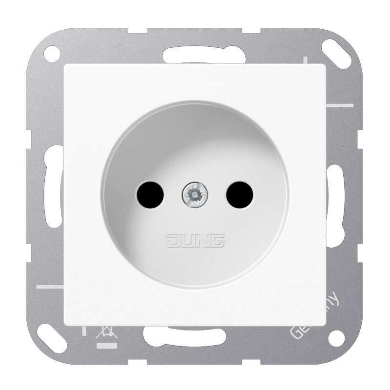 Jung A Series Non-Grounded Wall Socket Alpine White - A1510NWW ...