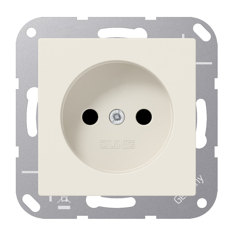Jung A1510N Safety Plus Socket Outlet Without Ground Pin (European Soc ...