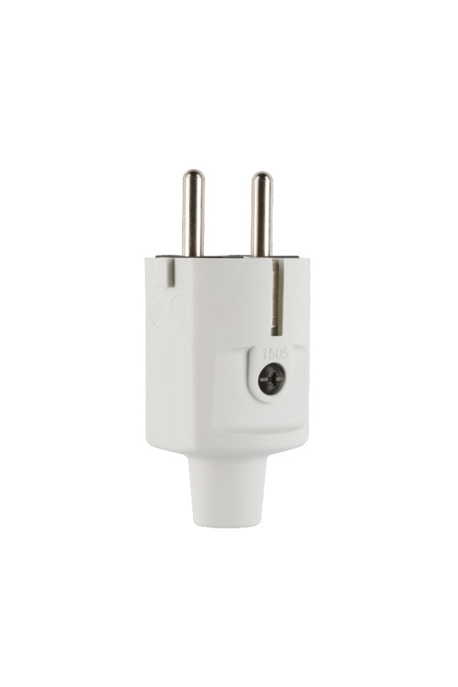 Compact SCHUKO Dual Grounding Plug IP20 TPE Grey - 100000046 [2 Pieces ...