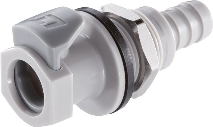PP DN 6.4 Linktech Coupling Socket 9.5 mm Hose Pillar Bulkhead Double ...
