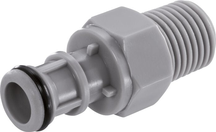 PP DN 6.4 Linktech Coupling Plug 1/4 inch Male NPT Threads Double Shut ...